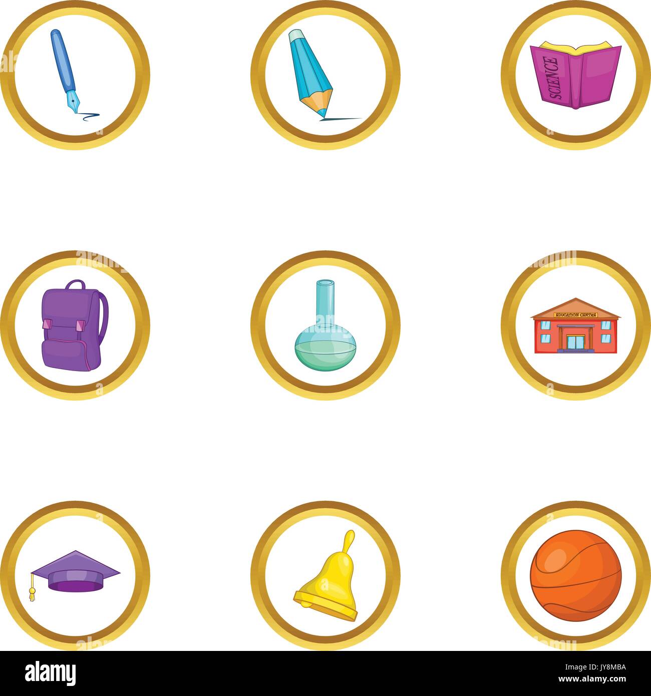 Teacher icons set, cartoon style Stock Vector Image & Art - Alamy