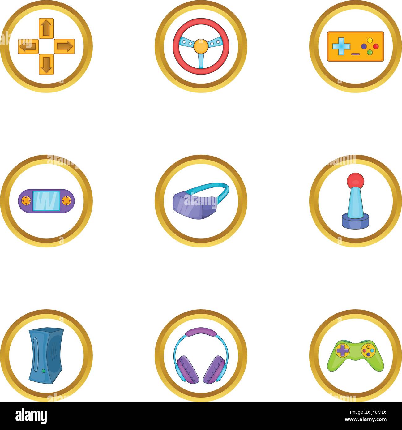Video game icon set, cartoon style Stock Vector Image & Art - Alamy