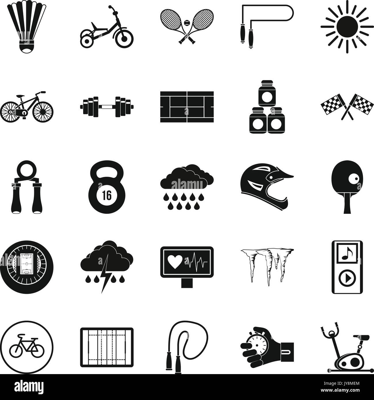 Cycling icons set, simple style Stock Vector Image & Art - Alamy