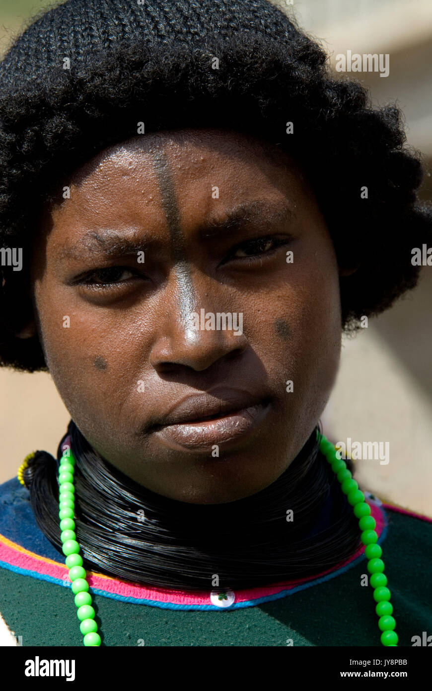 Derashe Girl, Derashe Tribe Village, Omo Valley, Ethiopia, portrait ...