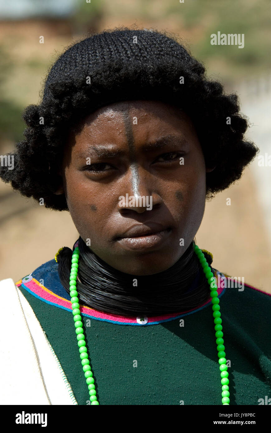 Derashe Girl, Derashe Tribe Village, Omo Valley, Ethiopia, portrait ...