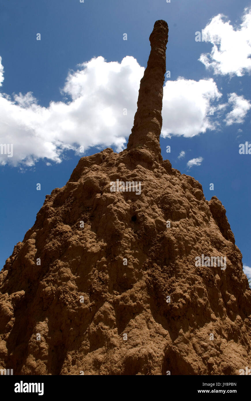 Termite Mount, Omo Valley, Ethiopia, hill, large, blue sky background ...