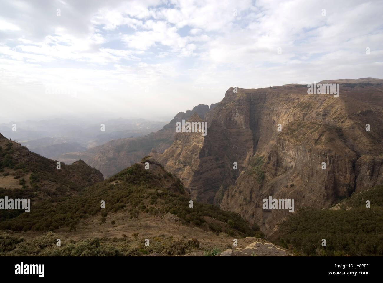 Simien Mountains National Park, Ethiopia, view of mountains, near ...