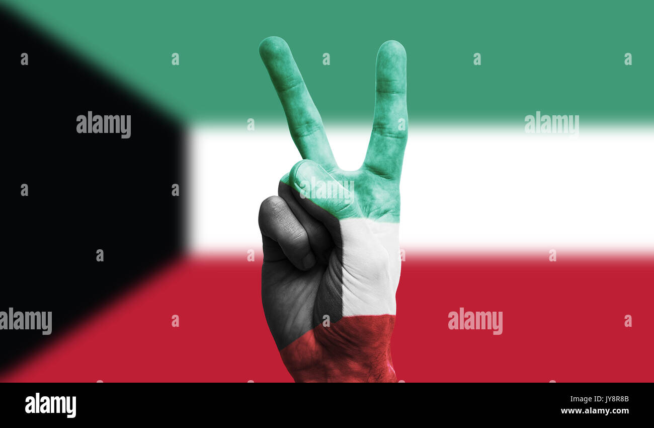 Kuwait painted flag hi-res stock photography and images - Alamy