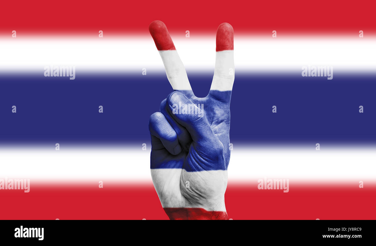Thailand national flag showing hi-res stock photography and images - Alamy