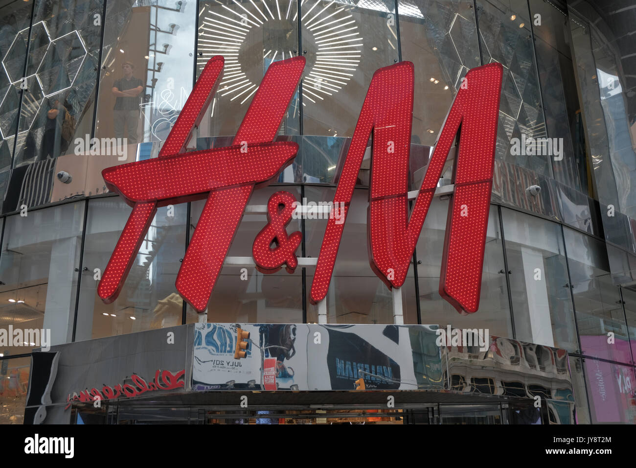 New York, United States of America - July 8, 2017. H&M flagship store ...