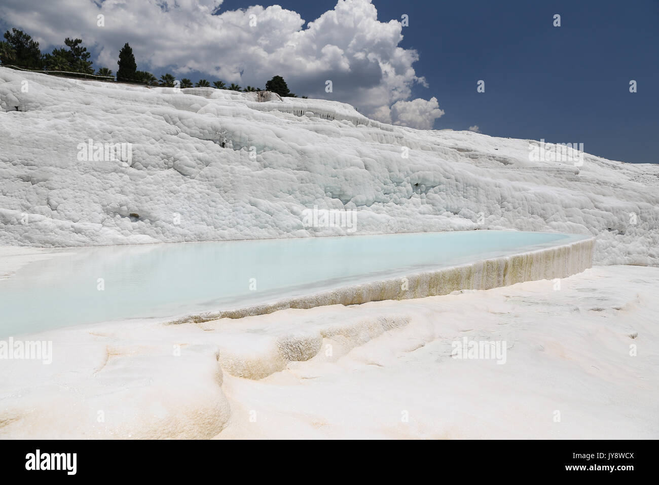 Travertines in Pamukkale Cotton Castle, Denizli, Turkey Stock Photo - Alamy