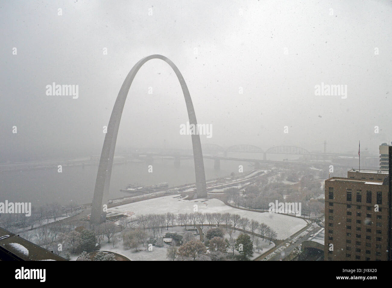 Saint louis snowfall hi-res stock photography and images - Alamy