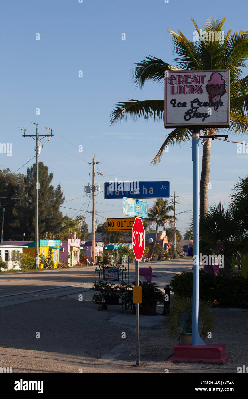 Canal view in Matlacha, Florida, United States Stock Photo - Alamy