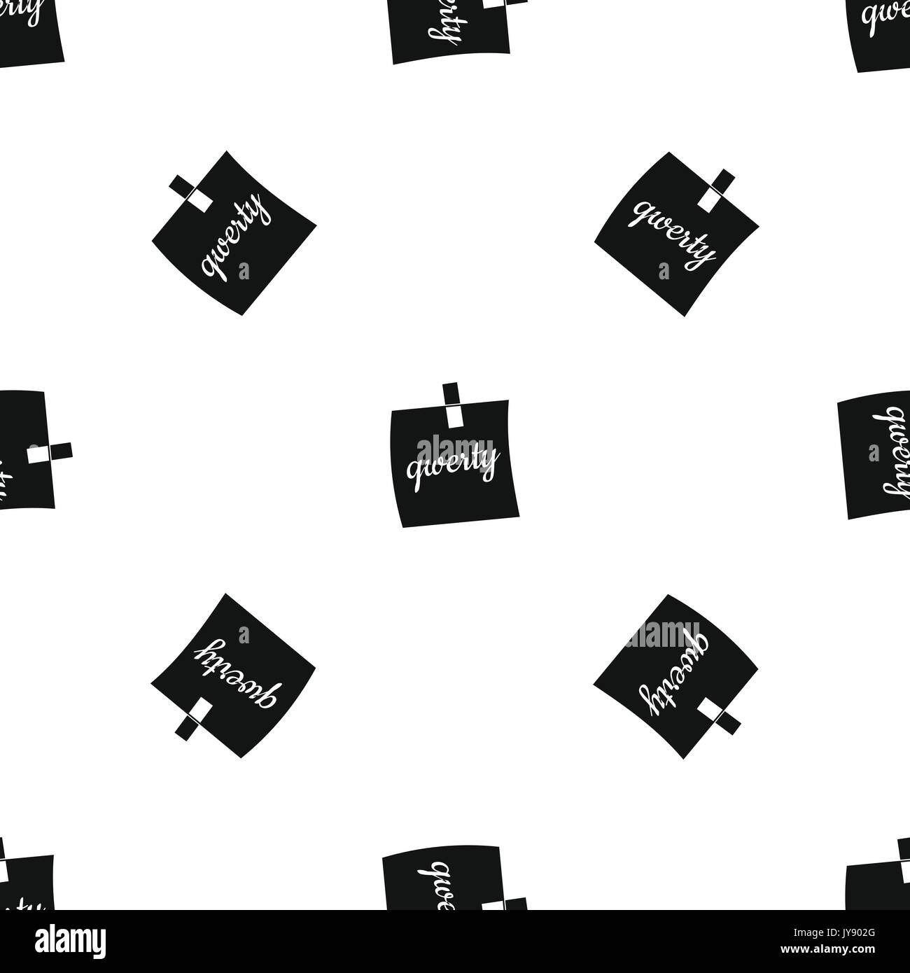 Paper sheet with text qwerty pattern seamless black Stock Vector Image ...