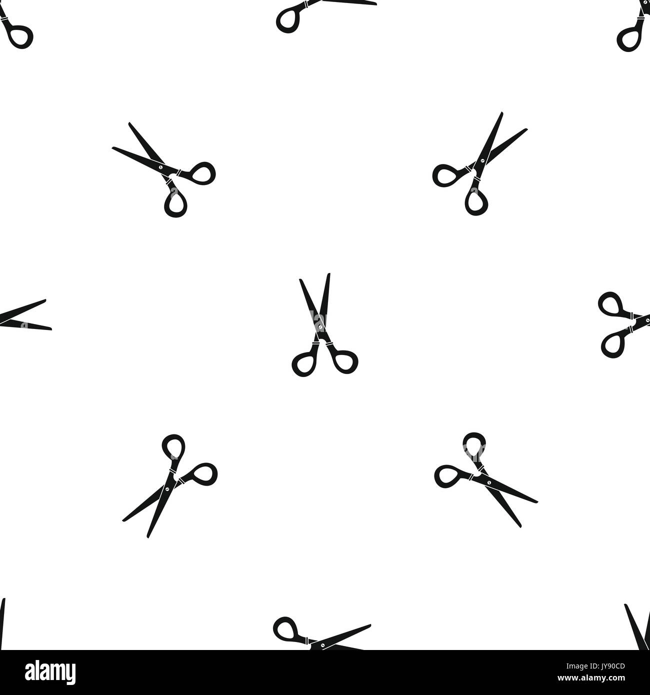Stationery scissors pattern seamless black Stock Vector Image & Art - Alamy