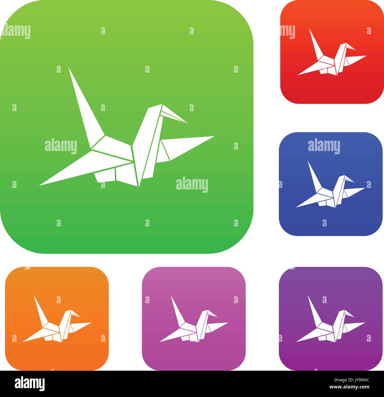 Bird origami set collection Stock Vector Image & Art - Alamy