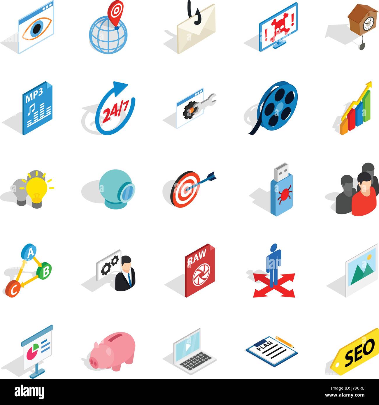 Styling icons set, isometric style Stock Vector Image & Art - Alamy