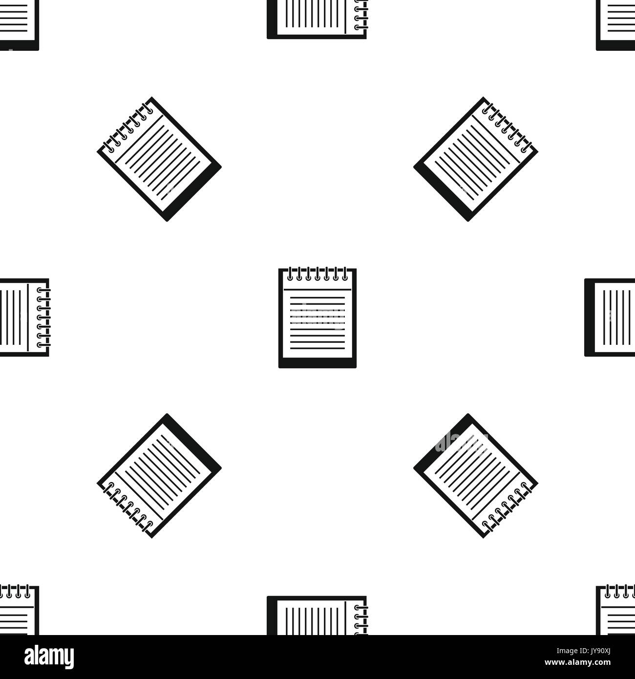 Spiral notepad pattern seamless black Stock Vector Image & Art - Alamy