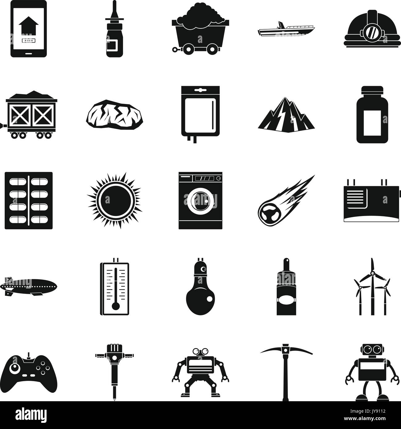 Software icons set, simple style Stock Vector Image & Art - Alamy