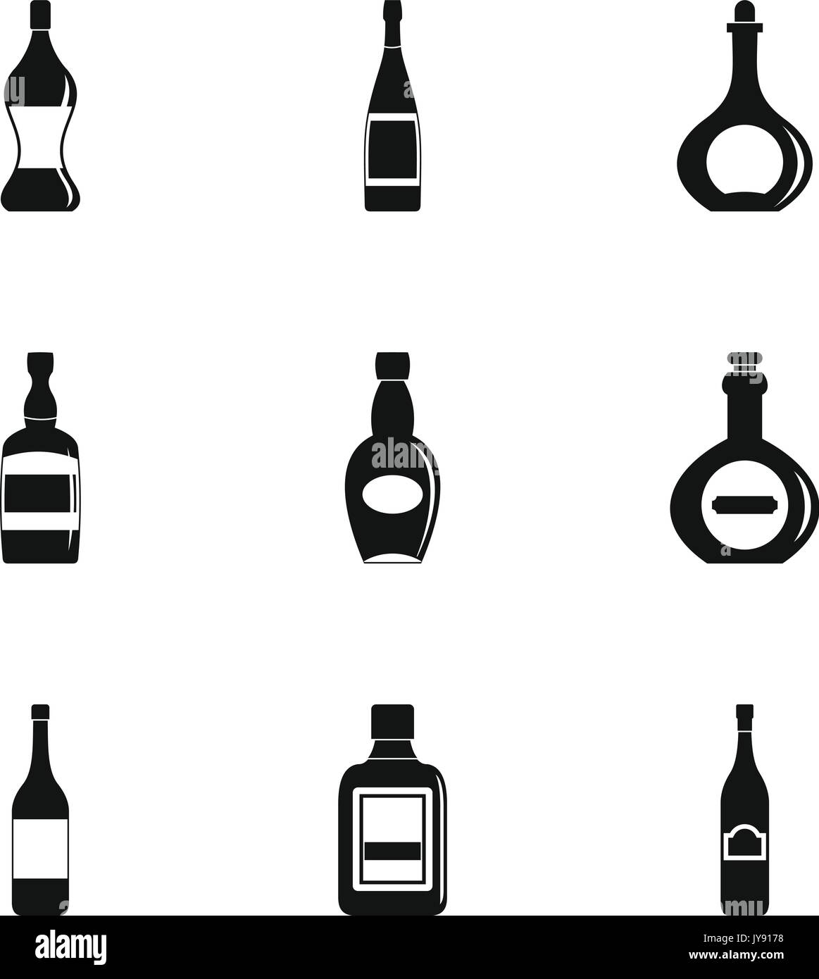 Bottle packaging icon set, simple style Stock Vector Image & Art - Alamy