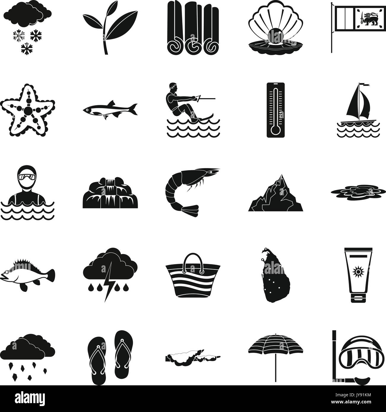 Diving icons set, simple style Stock Vector Image & Art - Alamy