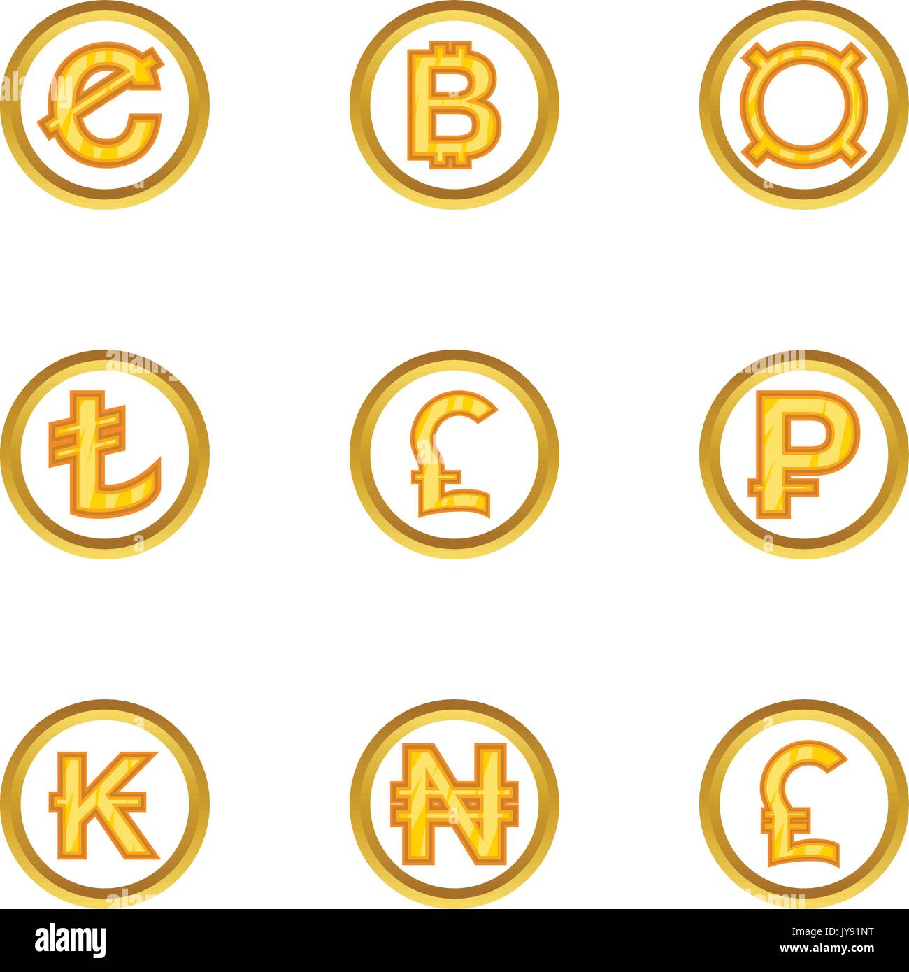 Currency icon set, cartoon style Stock Vector Image & Art - Alamy