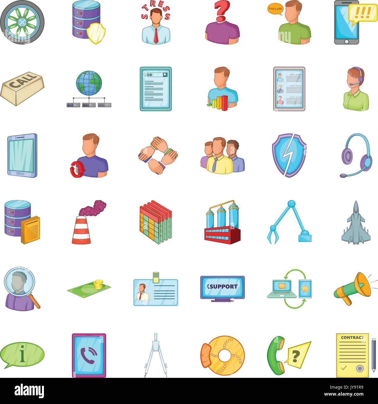 Bad economy icons set, cartoon style Stock Vector Image & Art - Alamy