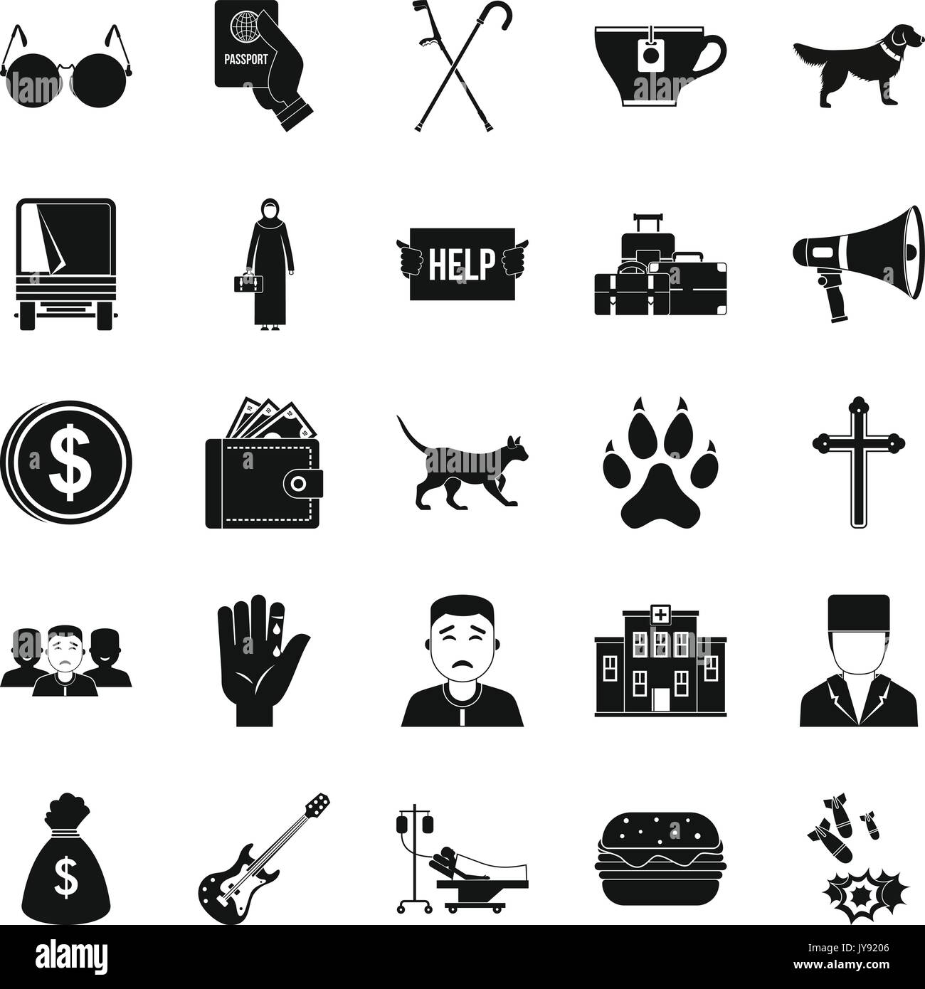 Subscription icons set, simple style Stock Vector Image & Art - Alamy