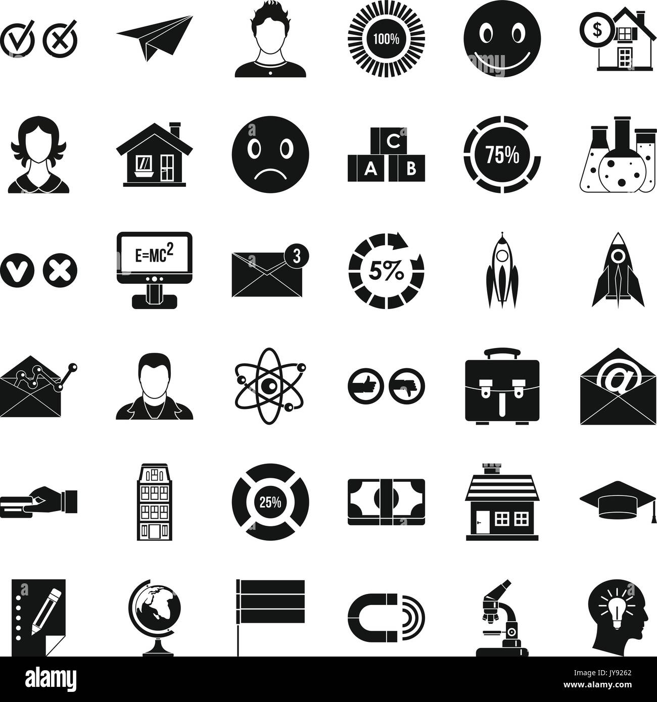 Computer learning icons set, simple style Stock Vector Image & Art - Alamy