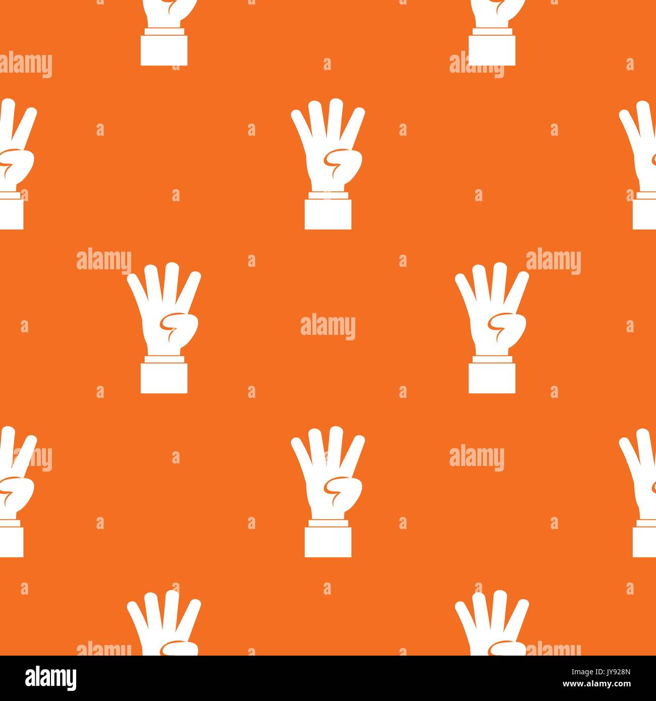 Hand showing number four pattern seamless Stock Vector Image & Art - Alamy