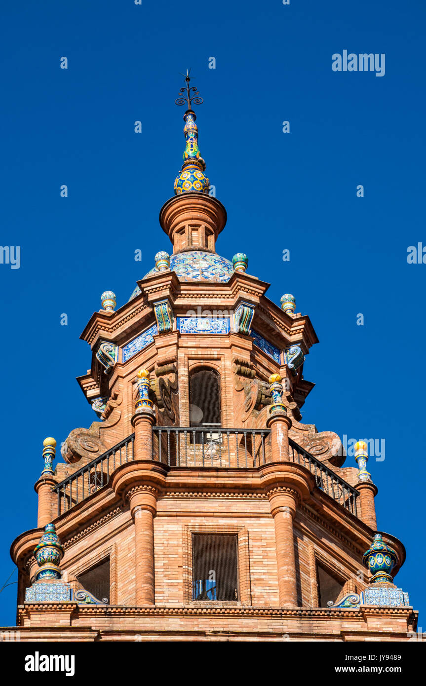 Spain: decorated buildings of Plaza de Espana, the most famous square ...