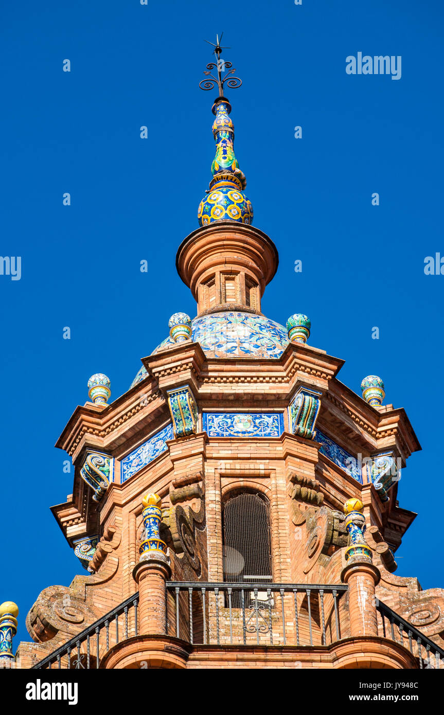 Spain: decorated buildings of Plaza de Espana, the most famous square ...