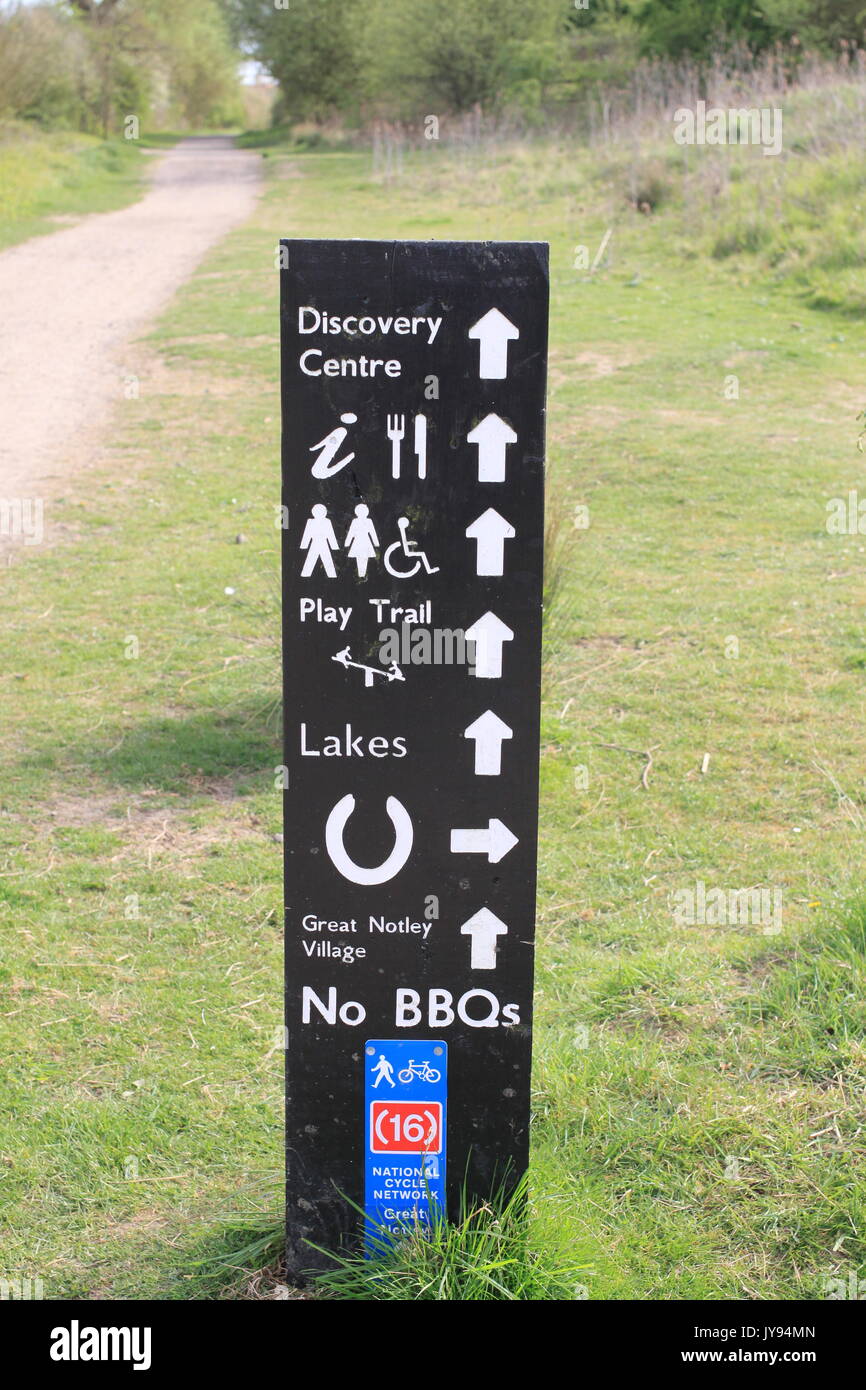 park sign information in the UK Stock Photo - Alamy