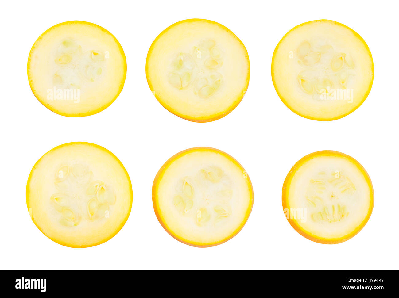 sliced yellow squash vegetable path isolated Stock Photo - Alamy