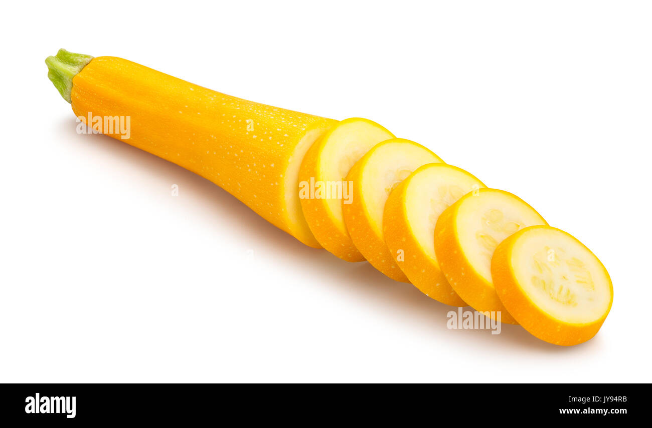 sliced yellow squash vegetable path isolated Stock Photo - Alamy