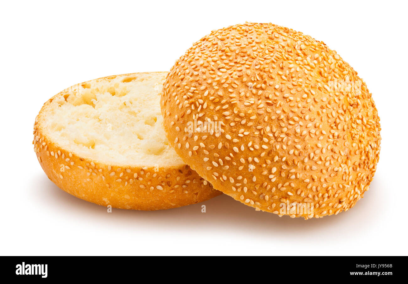 sliced sandwich bun isolated Stock Photo - Alamy