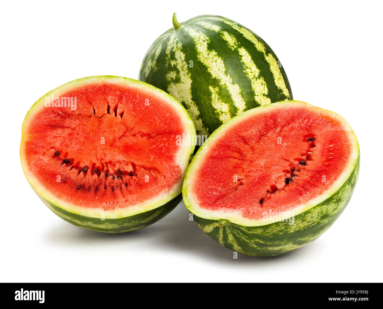 sliced watermelon path isolated Stock Photo - Alamy