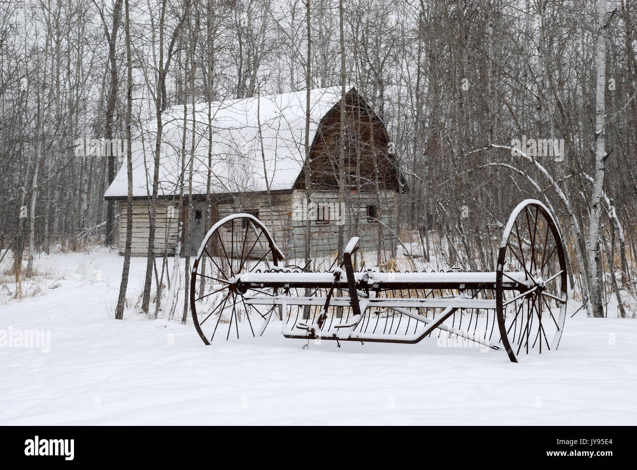 An old farm in winter Stock Photo - Alamy