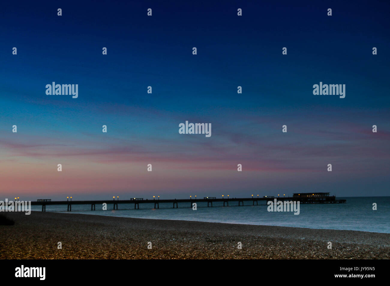 Rainbow sunset over Deal Pier Stock Photo - Alamy
