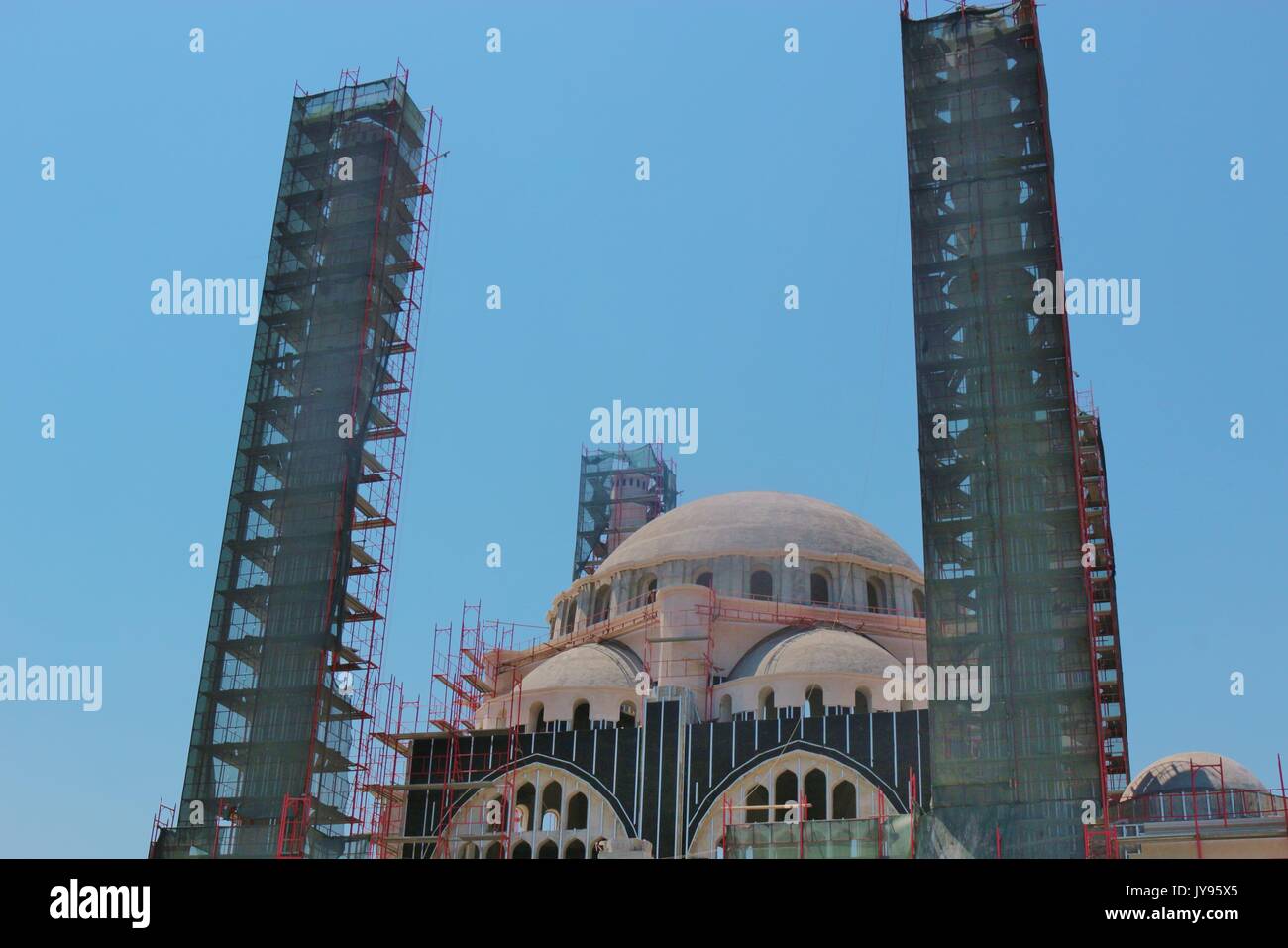 The Great Mosque in the center of Tirana, which is currently under ...