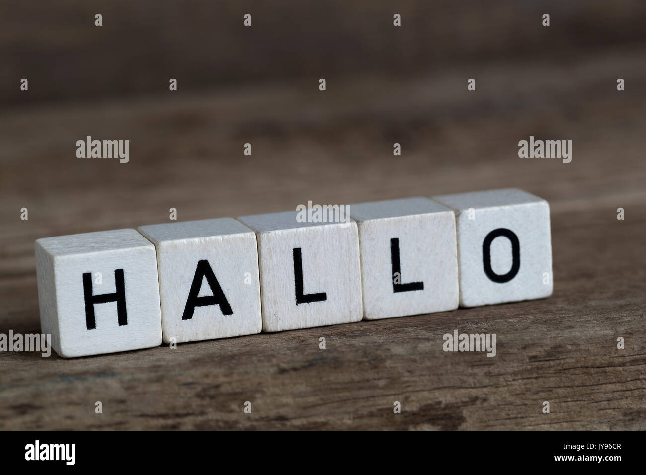 Hello with wooden letters hi-res stock photography and images - Alamy