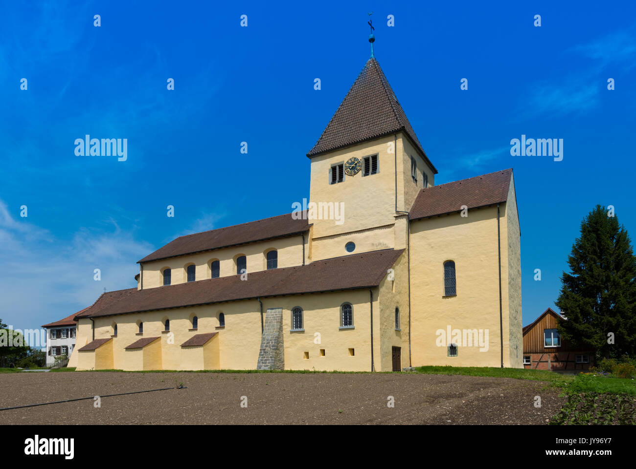 St. Georg church in Oberzell on the island of Reichenau. UNESCO World ...