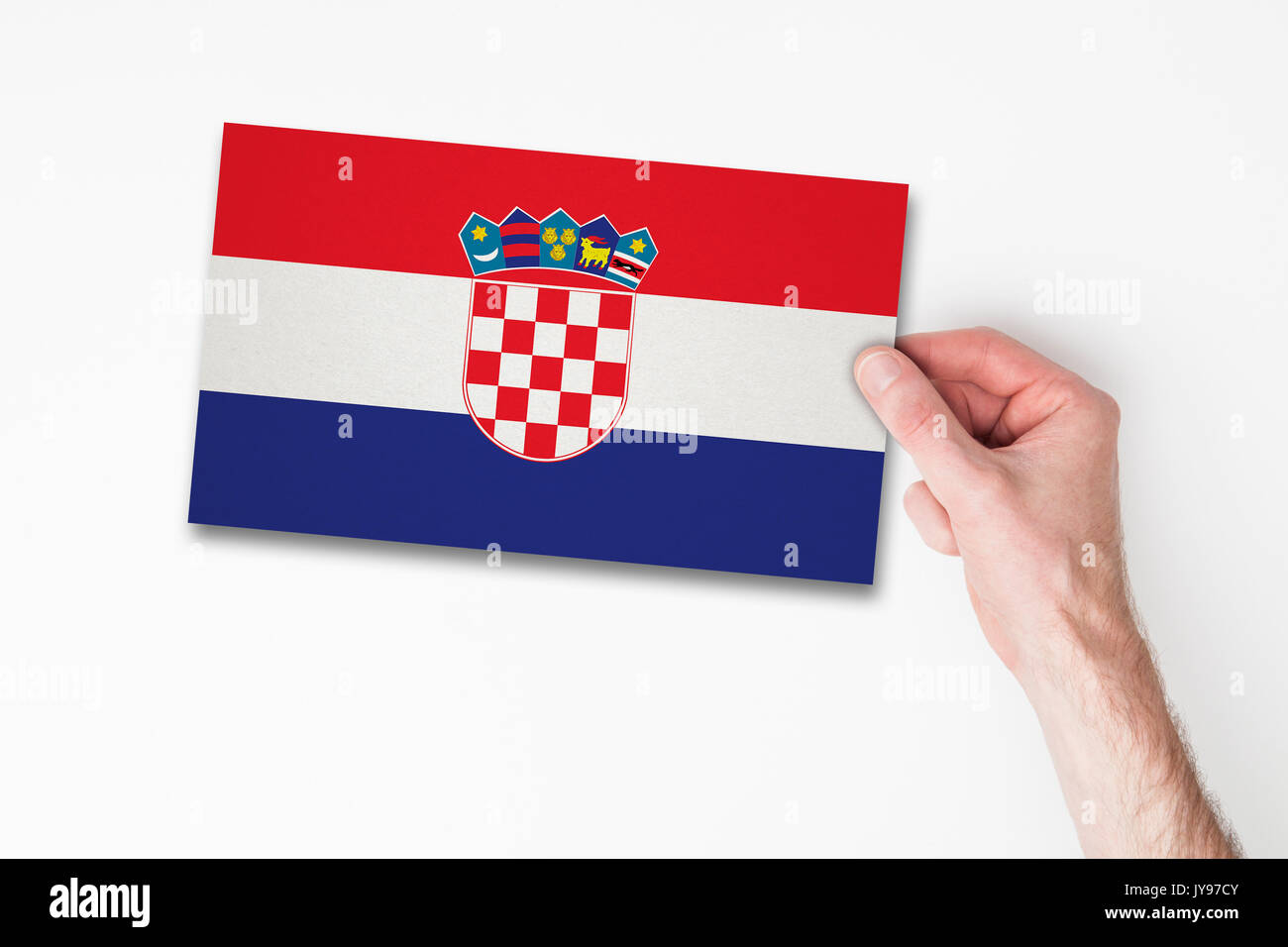 Hand holding croatian flag hi-res stock photography and images - Alamy