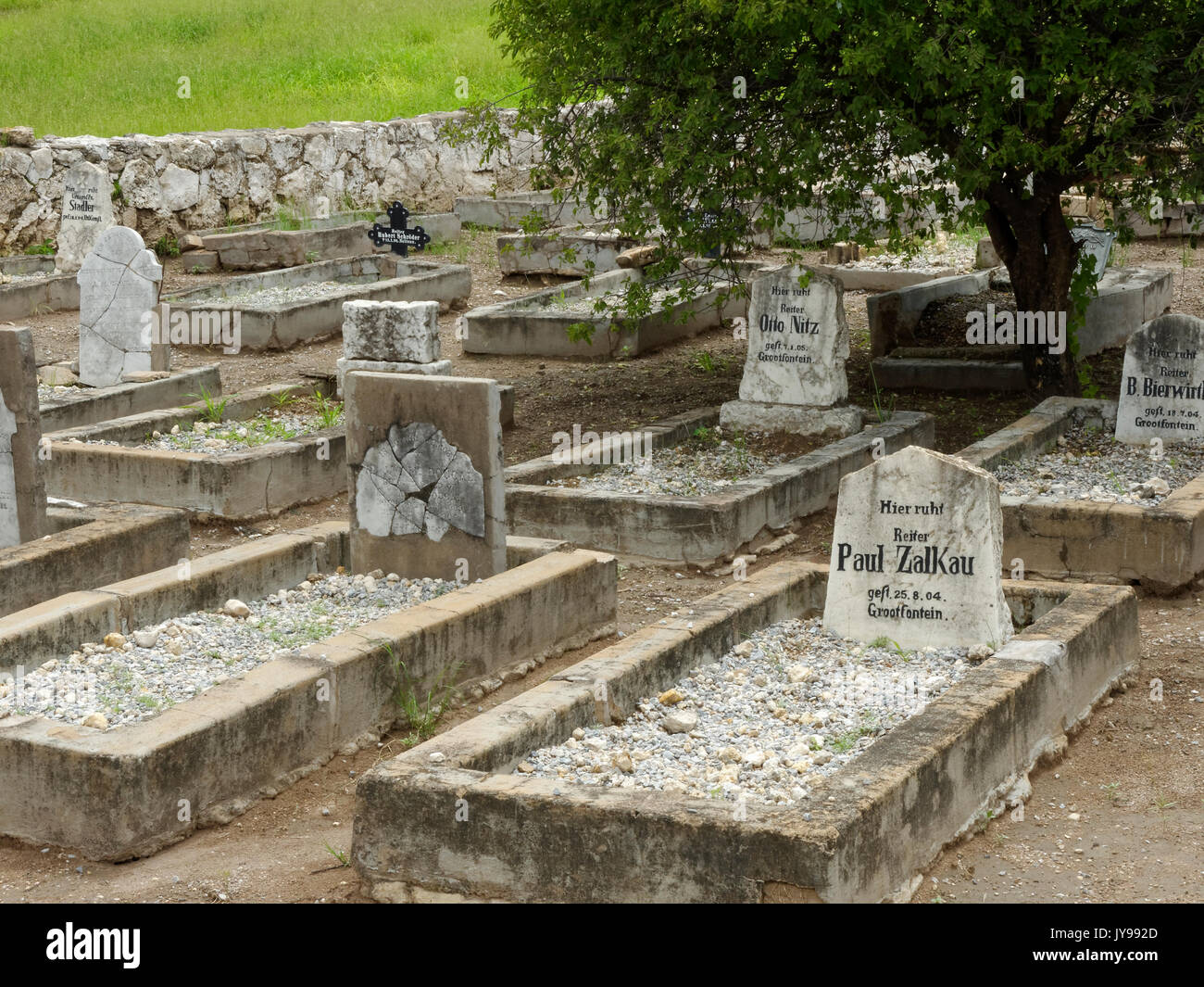 Graves on German military cemetery (colonial era, protection force) in ...