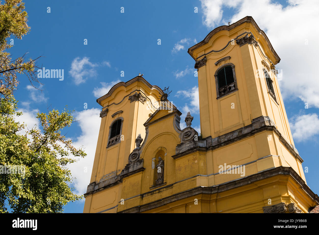 high old church building exterior facade view Stock Photo - Alamy