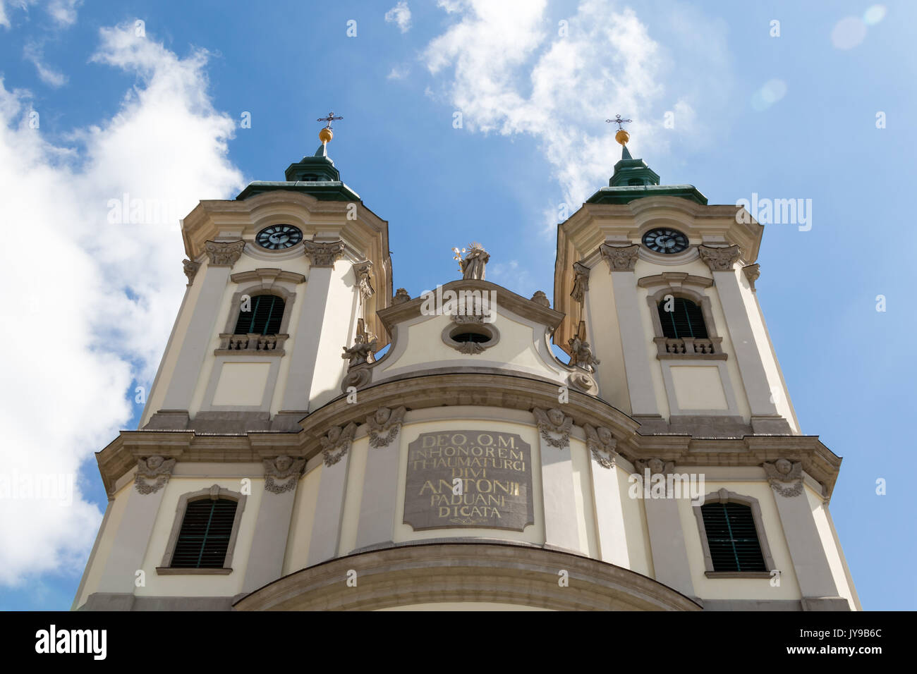 high old church building exterior facade view Stock Photo - Alamy