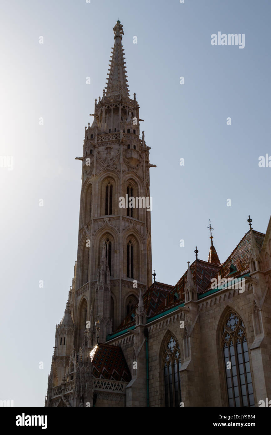 matthias church architecture detail in hungary budapest Stock Photo - Alamy
