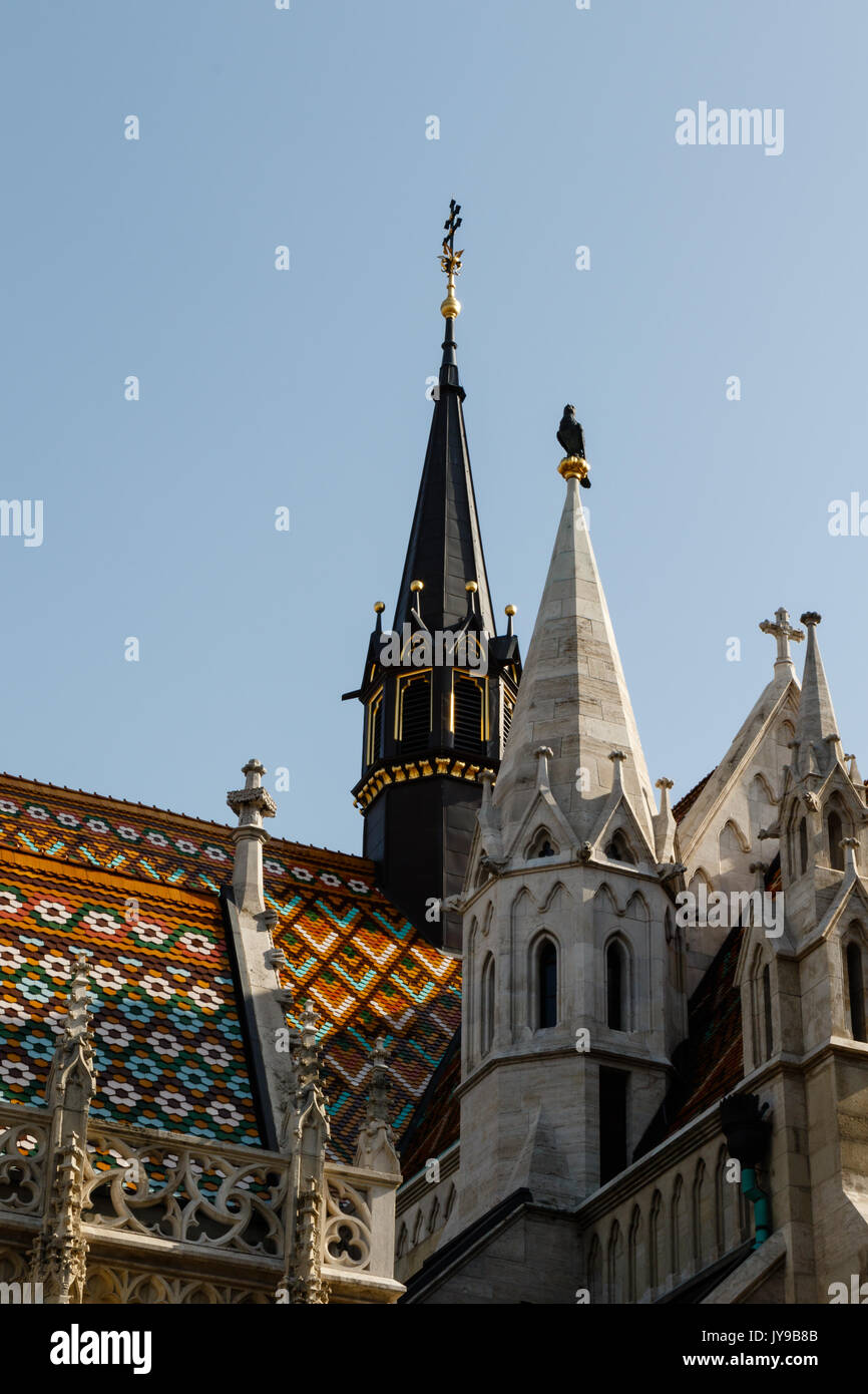 matthias church architecture detail in hungary budapest Stock Photo - Alamy