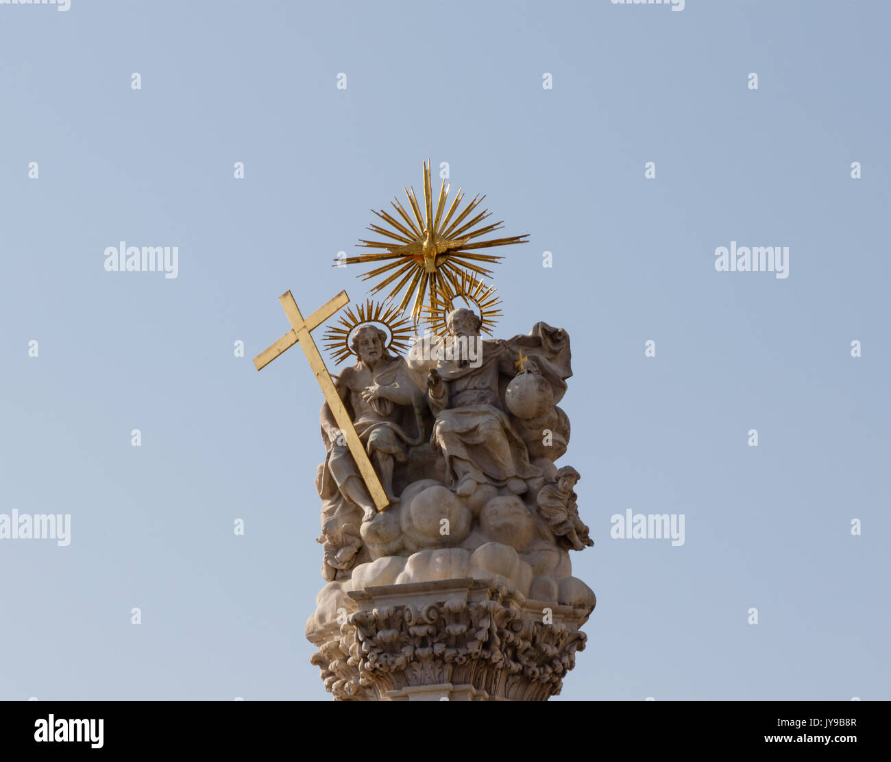 detail of holy trinity statue in budapest hungary Stock Photo - Alamy