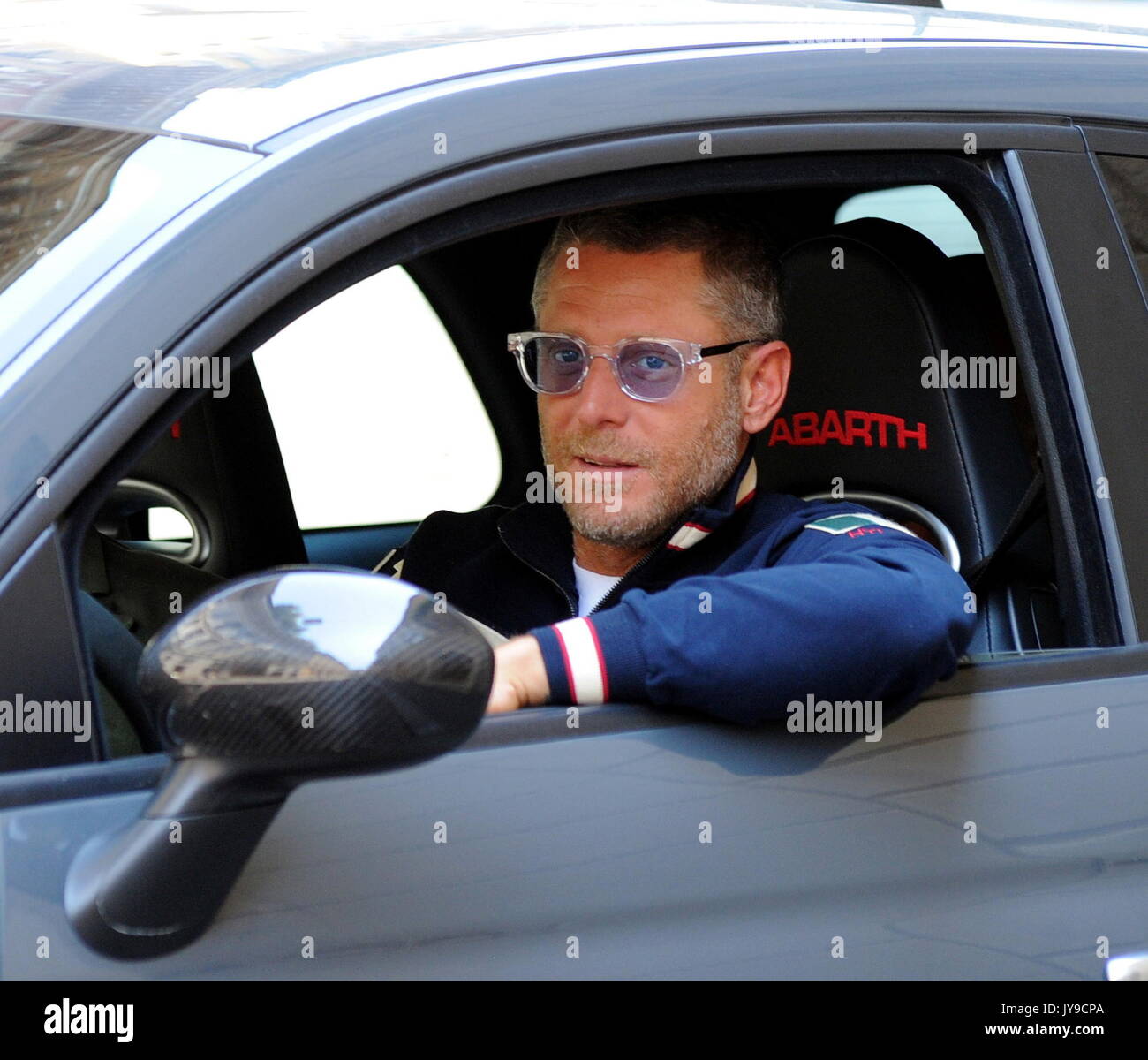 Lapo Elkann goes to lunch in his Fiat 500 car and seen wearing an Fiat ...