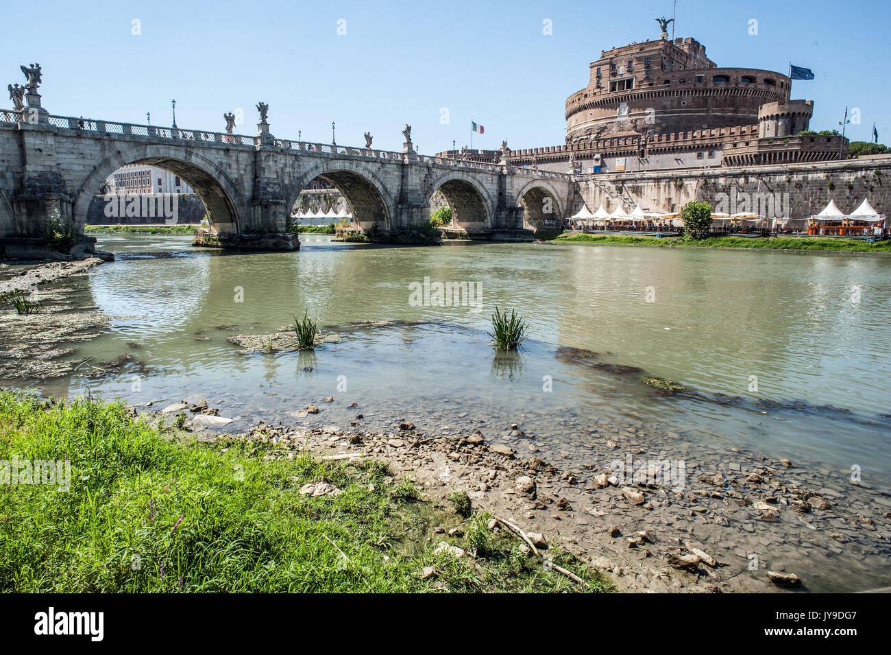A view of Castel Sant'angelo and the Tiber. In the Capital is the high ...