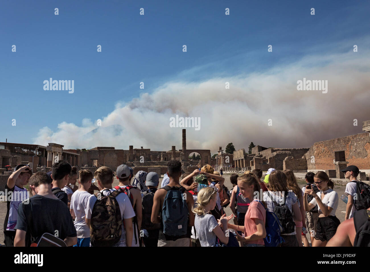 A wildfire breaks out at the Vesuvius National Park Featuring ...