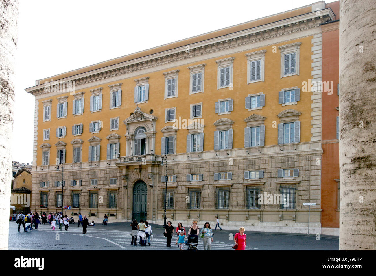 Exterior view of the Palace of the Holy Office in Rome, Italy. Where ...