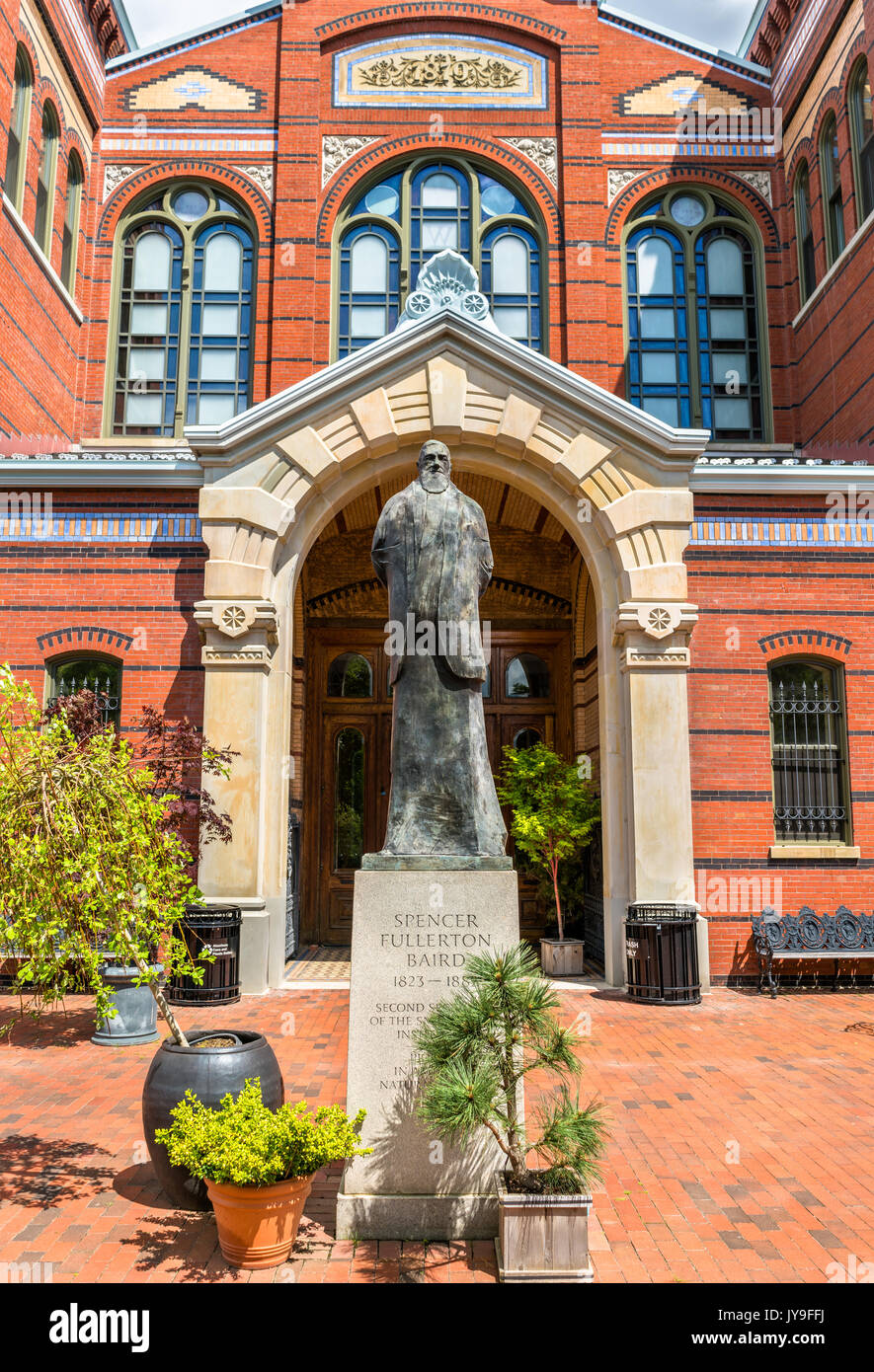 Statue of Spencer Fullerton Baird at the Smithsonian museums in ...